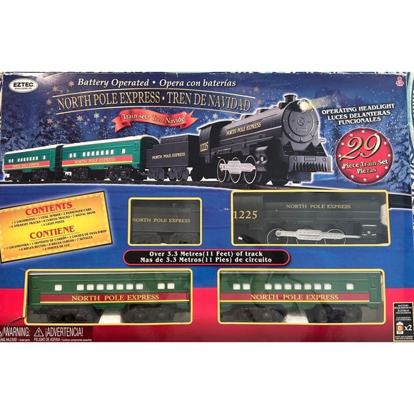 EZTEC | Toys | Eztec North Pole Express Christmas Train Set Polar Green ...